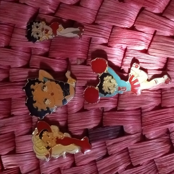 Betty Boop | Jewelry | Betty Boop Lapel Pins Hat Purse Lot Of 4 | Poshmark